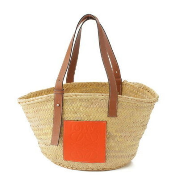Loewe | Bags | Loewe Basket Bag Raffia X Orange | Poshmark
